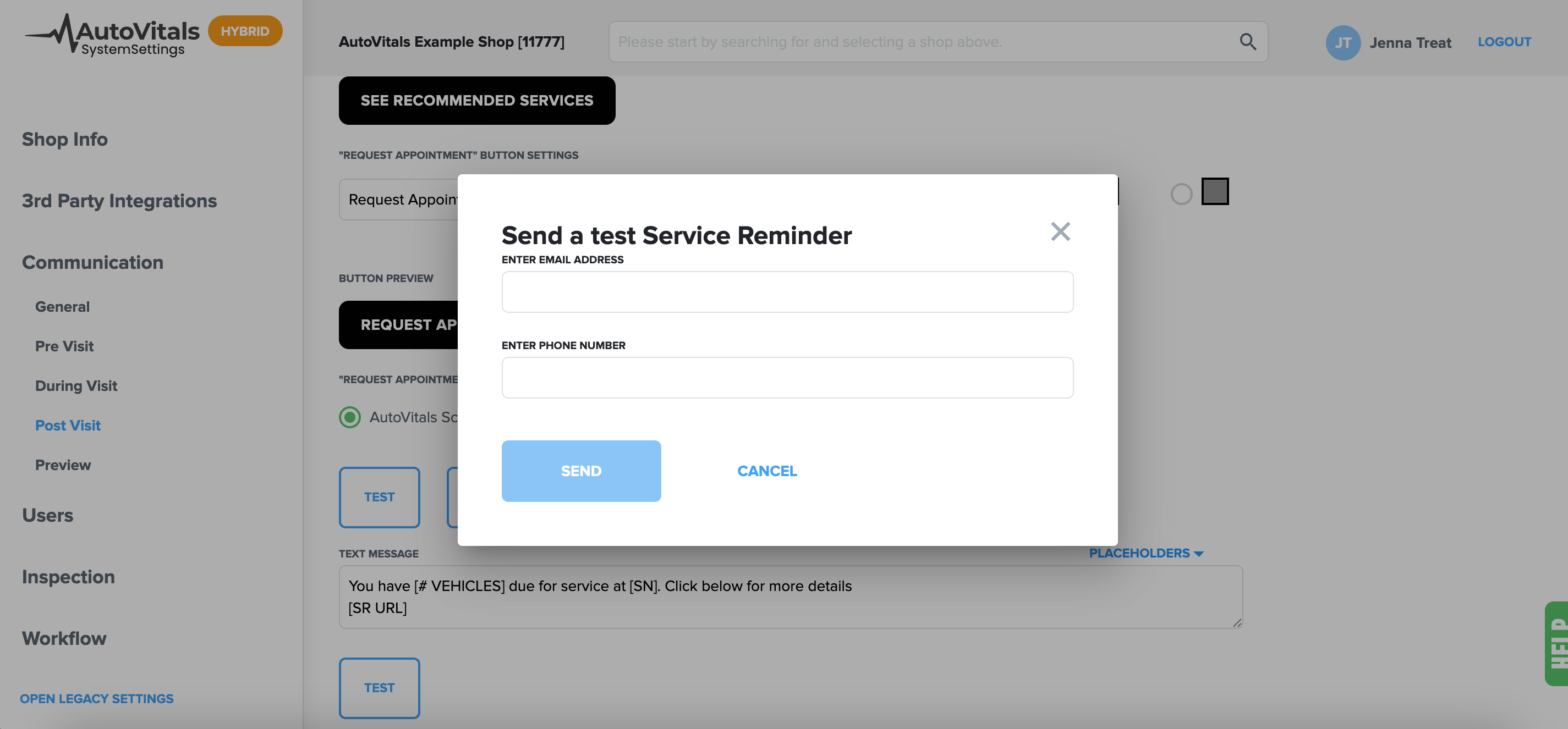 Customizing the Call-to-Action on Service Reminders – AutoVitals