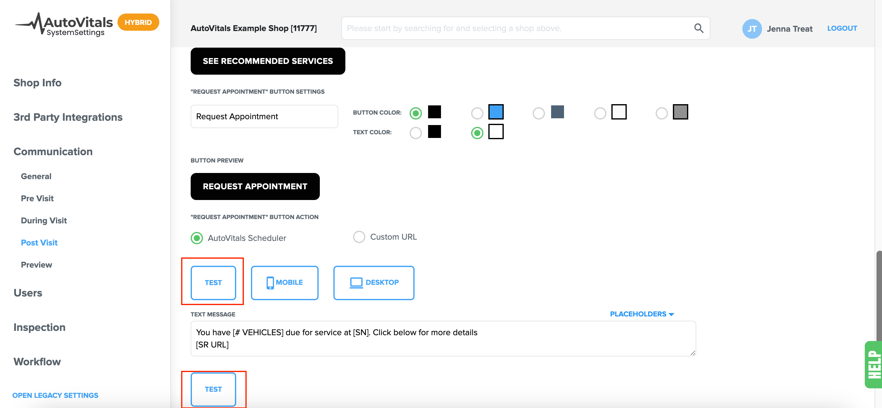 Customizing the Call-to-Action on Service Reminders – AutoVitals